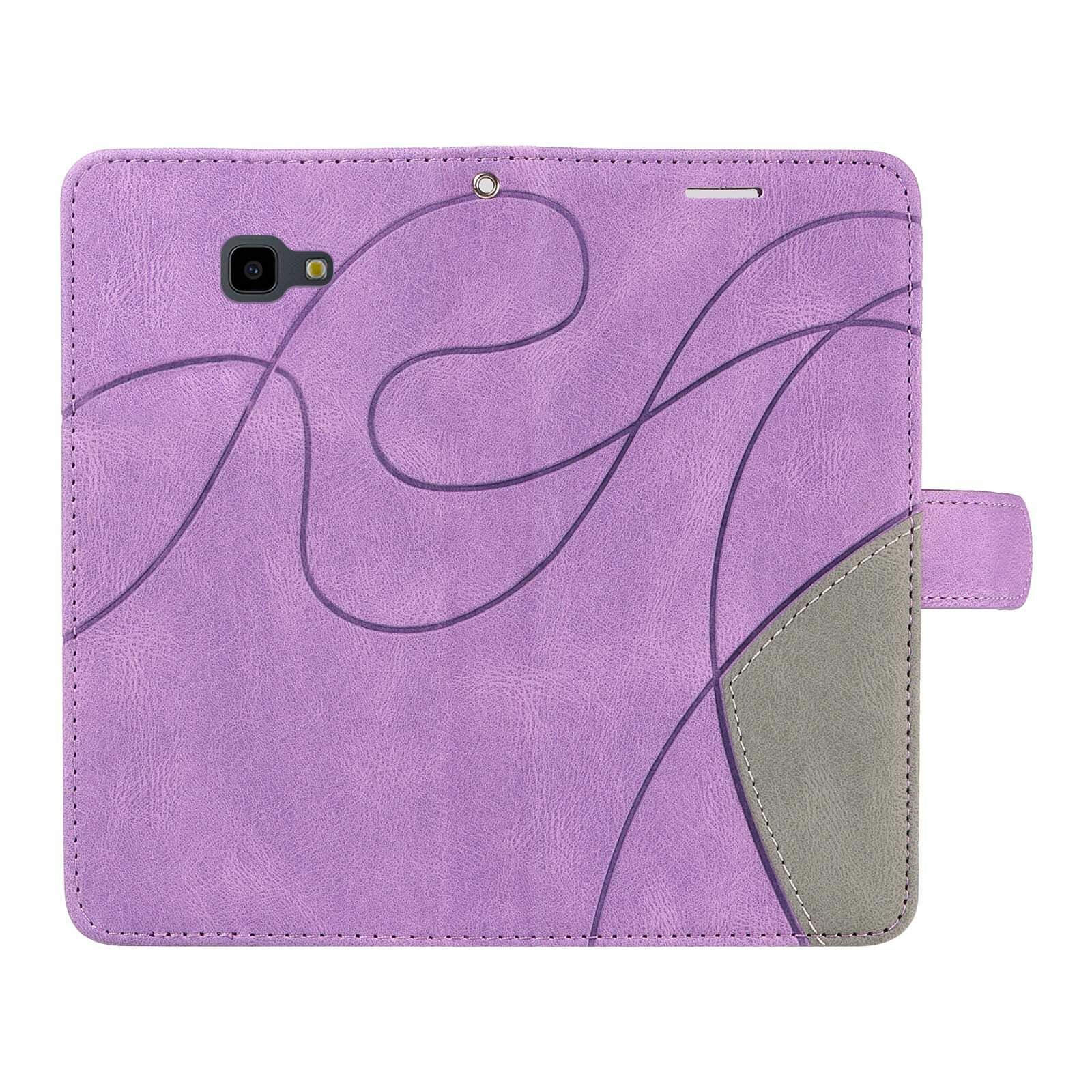 YIKATU Чехол Книжка Для Samsung Galaxy J4 Plus / J4 Core / J415 (Самсунг j4, Самсунг галакси j4 плюс, джи 4 плюс) Магнитной Застежкой Хлятиком И Отделением Под Карты Кожаный