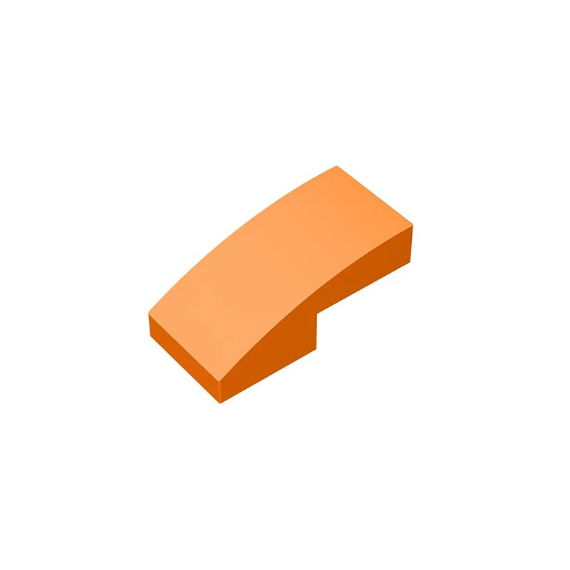 Оранжевый gobricks выпуклый 2x1 (021)
