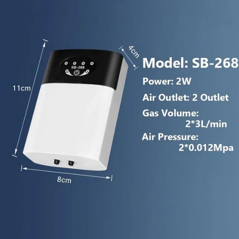 Кислородный насос для аквариума SB-268, 2W