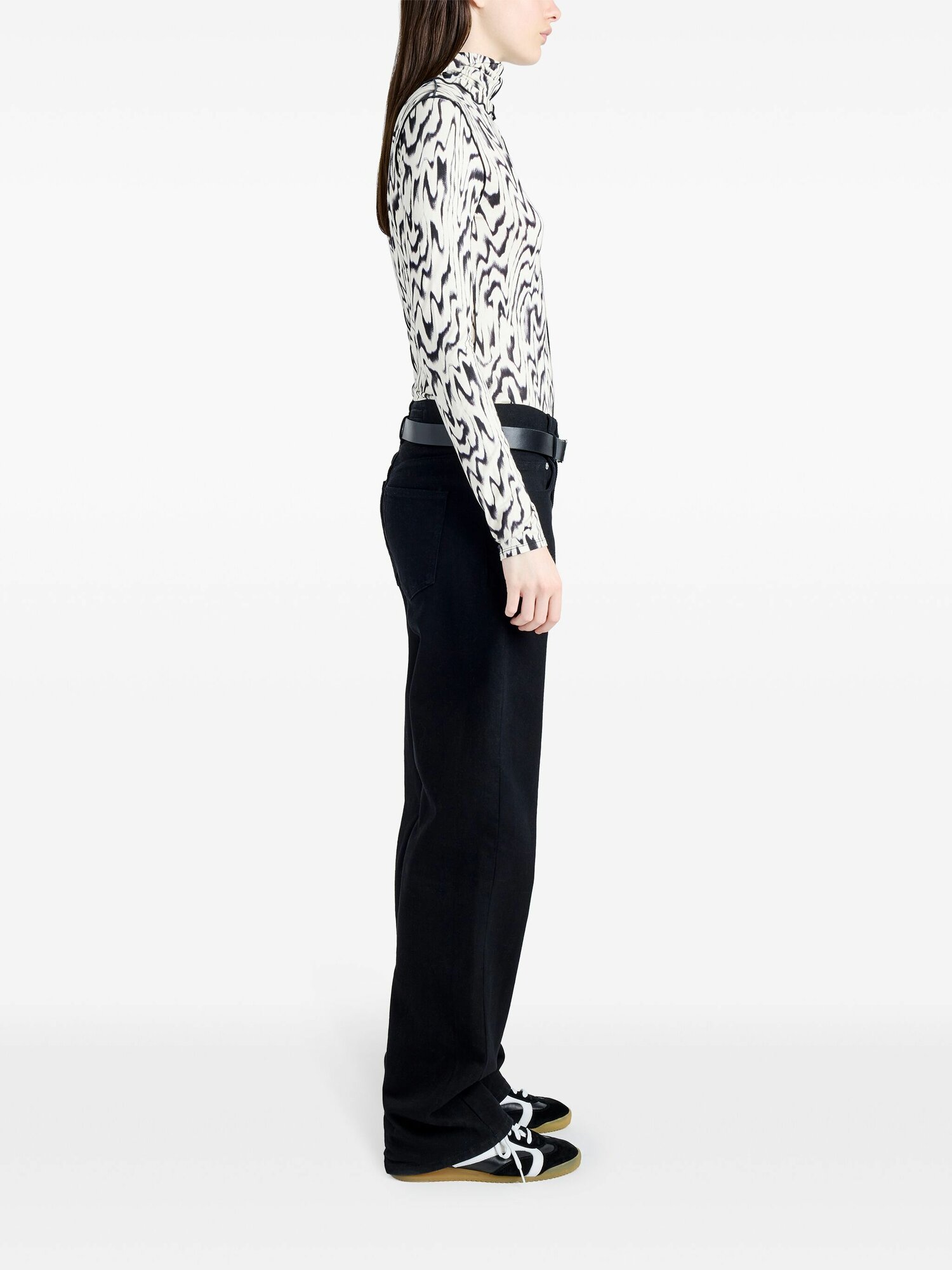 Топ Proenza Schouler White Label Audrey, размер 4, бежевый/белый — фото 1