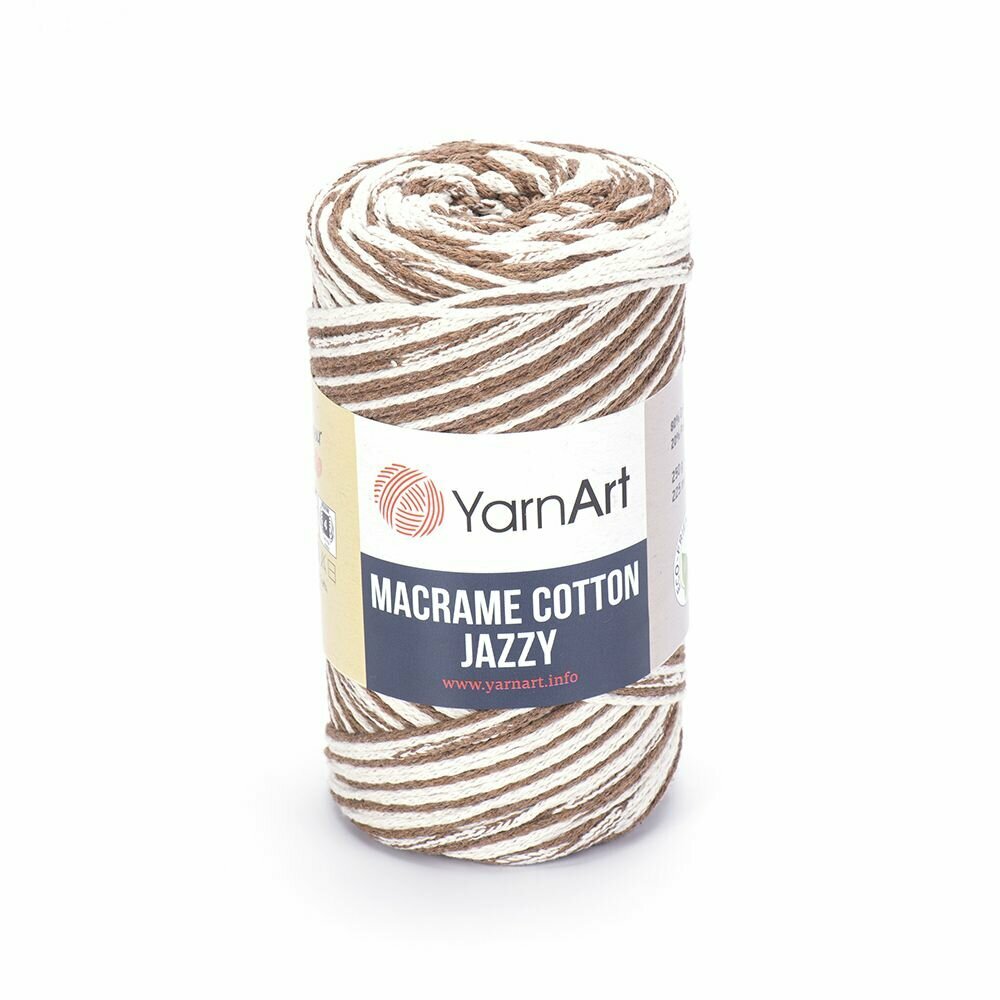 Пряжа YarnArt Macrame Cotton Jazzy 1215 (1 моток, 250г/225м) суровый/бежевый