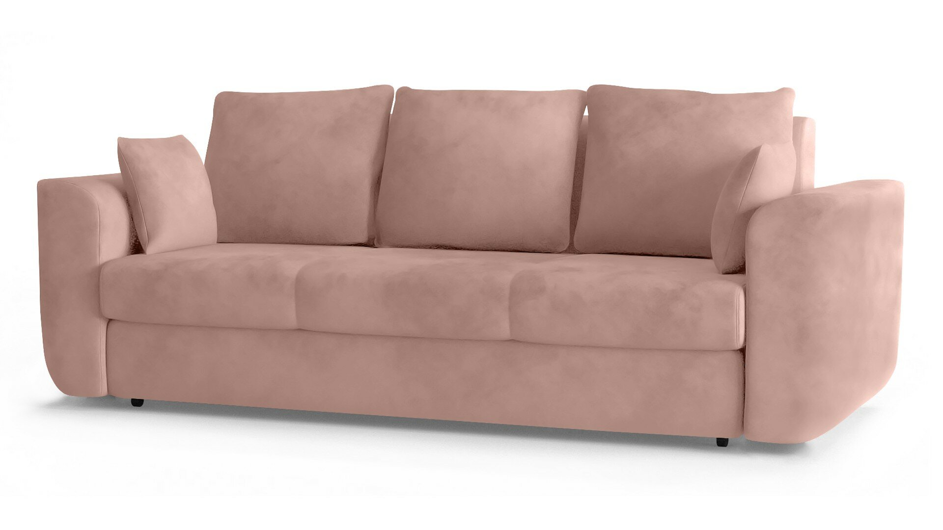 Диван Стемфорд Лайт Vivaldi 27 NEW 230x94x80 см, розовый Велюр, еврокнижка Фиеста