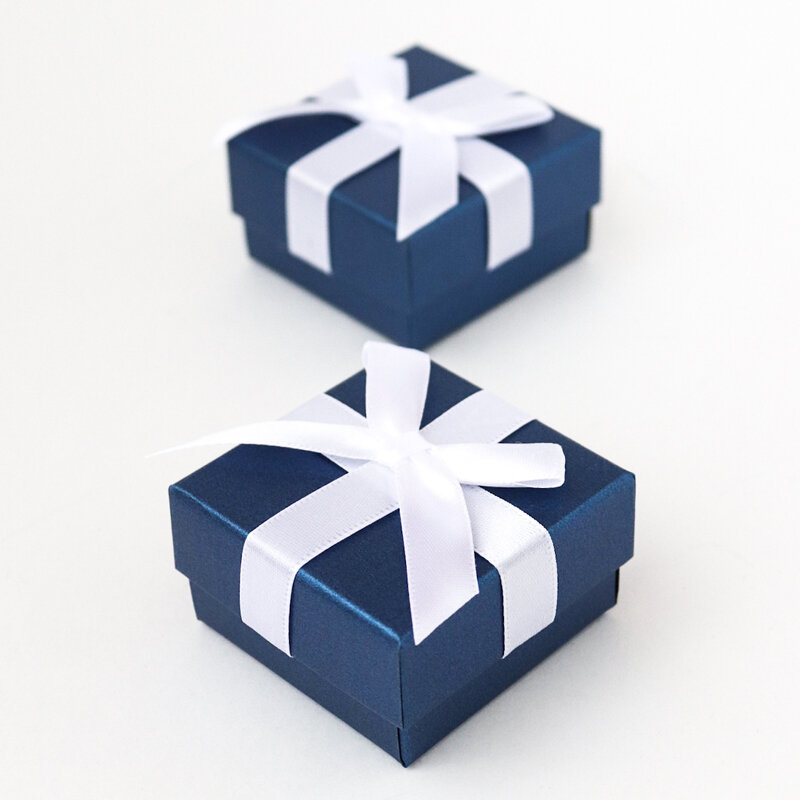 Футляр с бантиком для украшений, картонный, под кольцо, серьги, подвеску, гарнитур