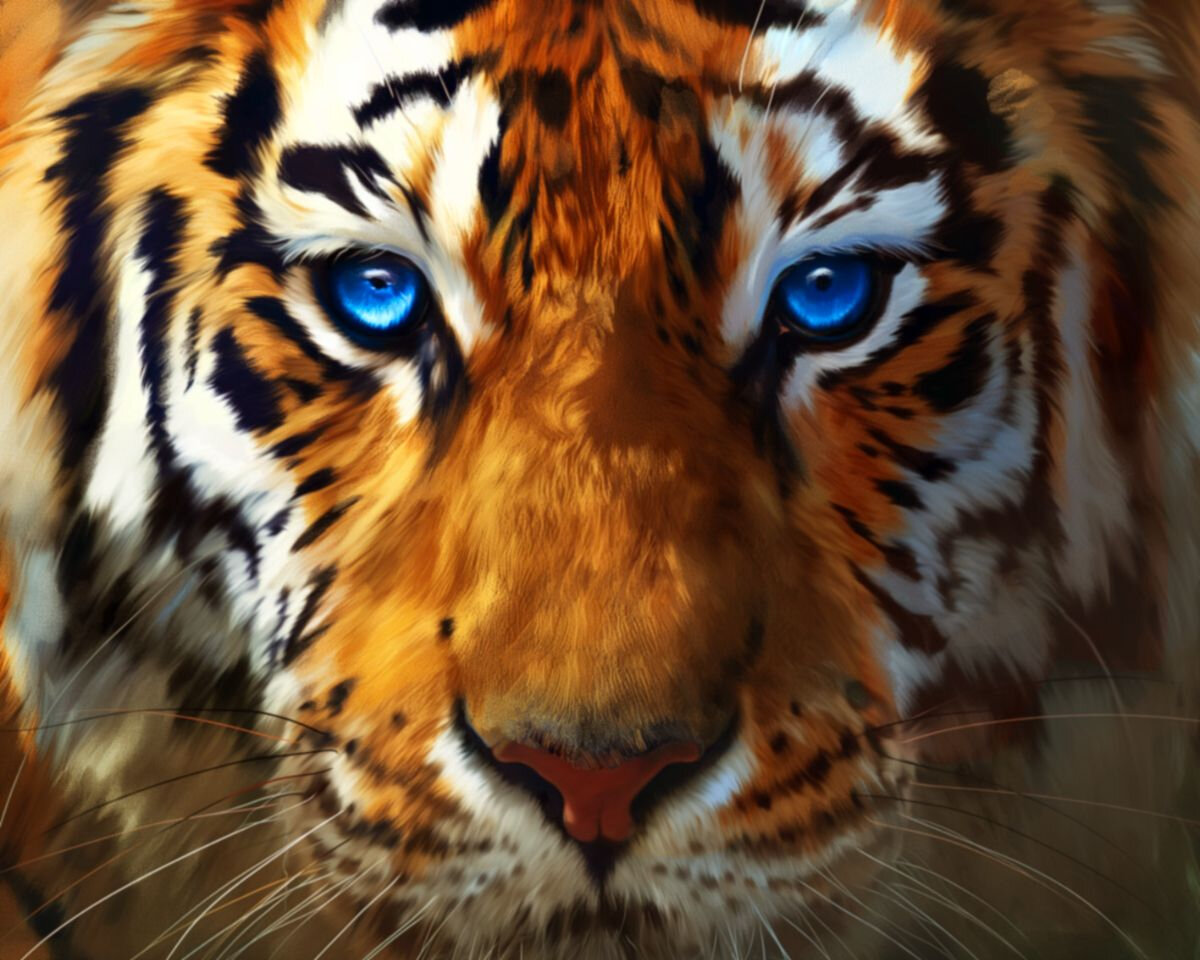 Картина по номерам тигр 40х50