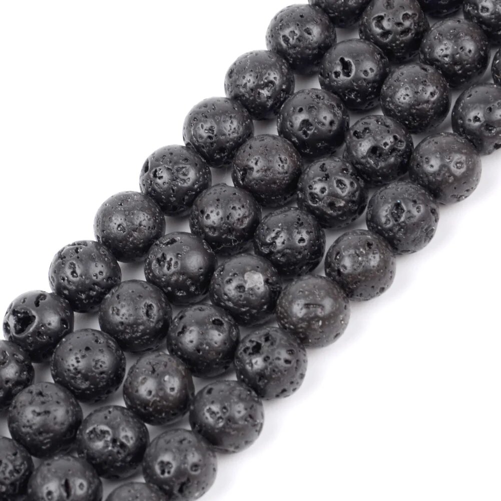 Бусины Vermigo гладкие черные агаты 4-12 мм Черный, 8mm Approx 46pcs, Black Lava