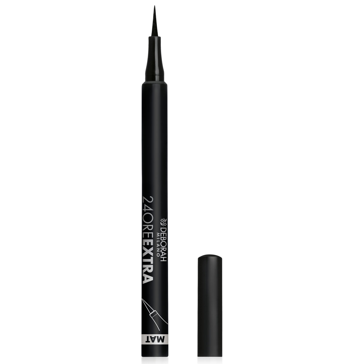 Подводка для век матовая, Deborah Milano, Eyeliner Pen 24Ore Extra Mat, тон черный, 1.5 г, 2 шт