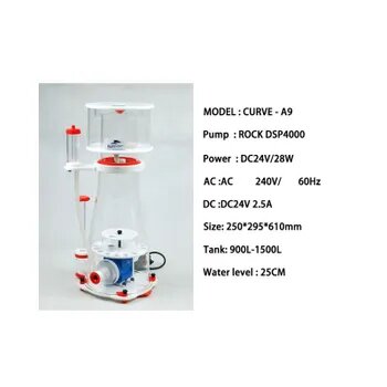 Внутренний протеиновый скиммер для аквариума Bubble Magus Curve A9/C9, насос постоянного тока, фильтр для аквариума с морской водой