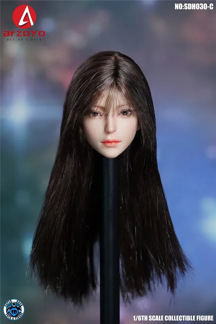 Фигурка головы девушки Ar.zoyo 1/6 бледная кожа SDH030 C
