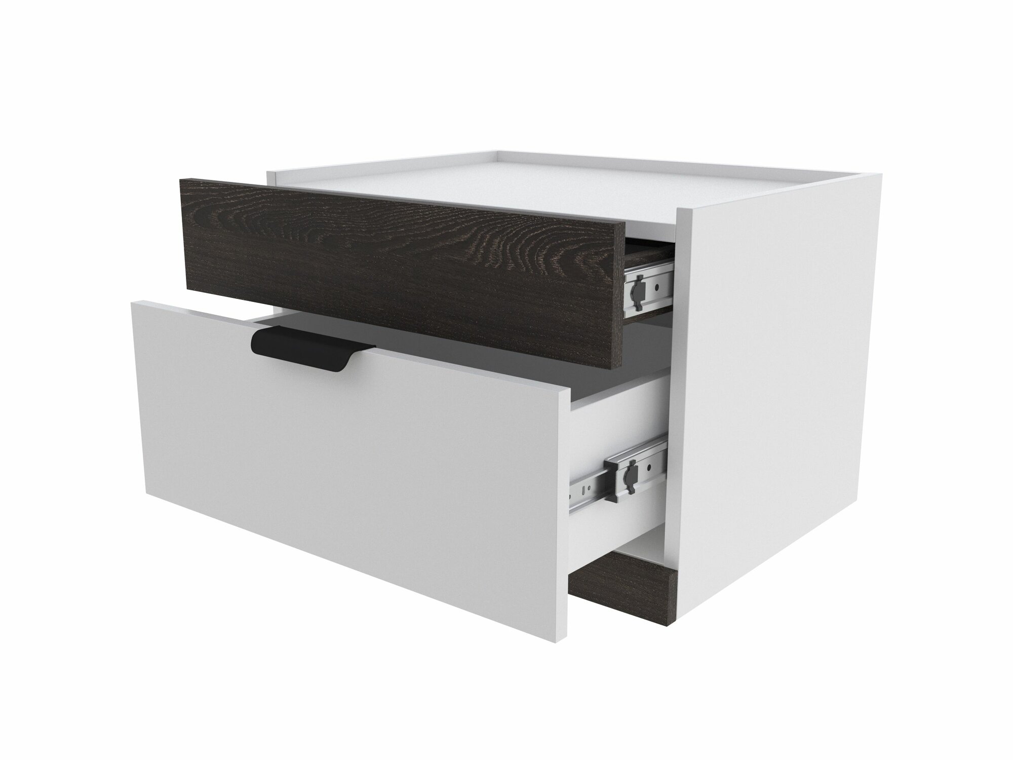 Тумба Академия сна York без опор Белый Жемчуг/Дуб Кантербери