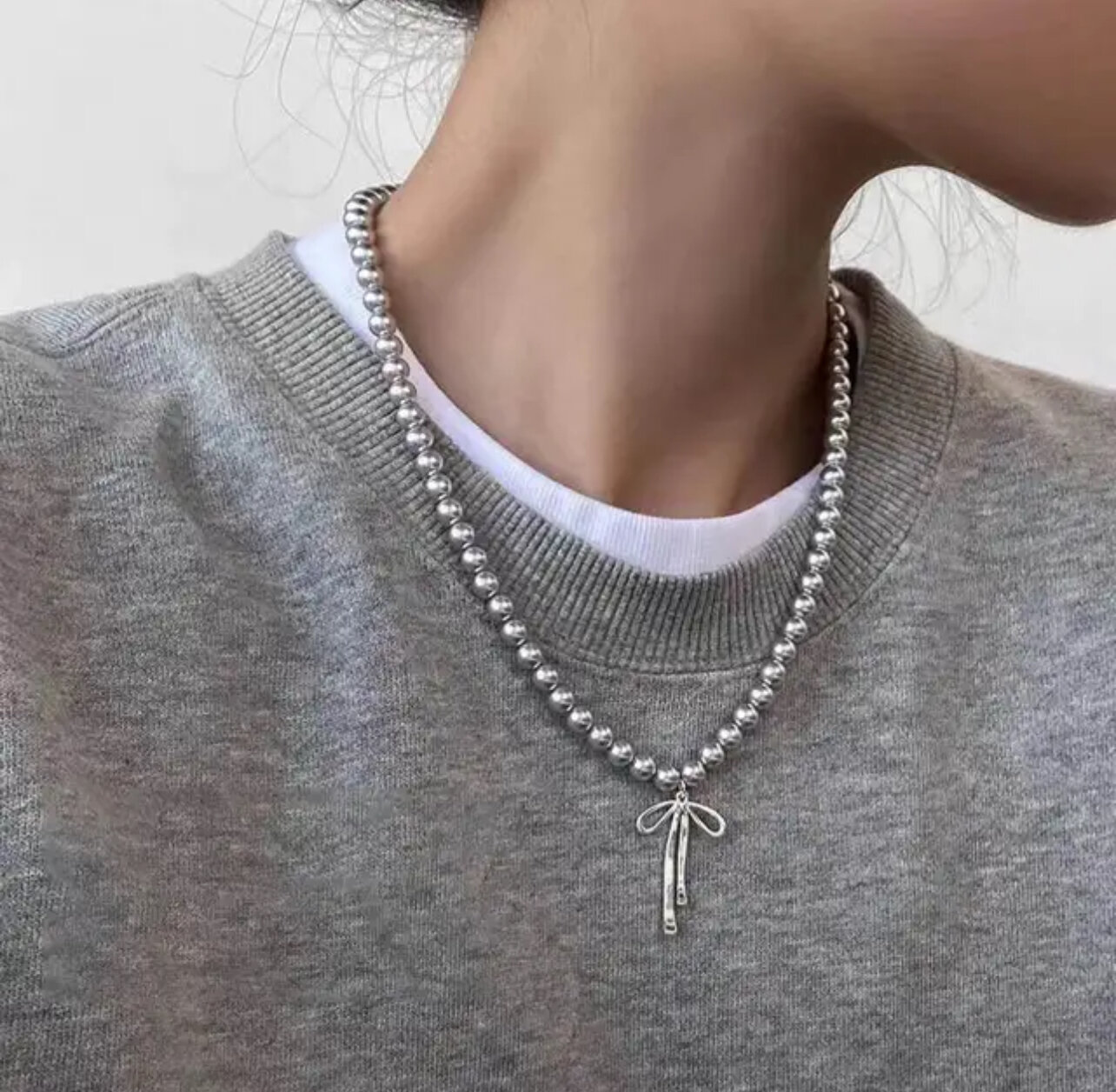 Колье, жемчуг имитация