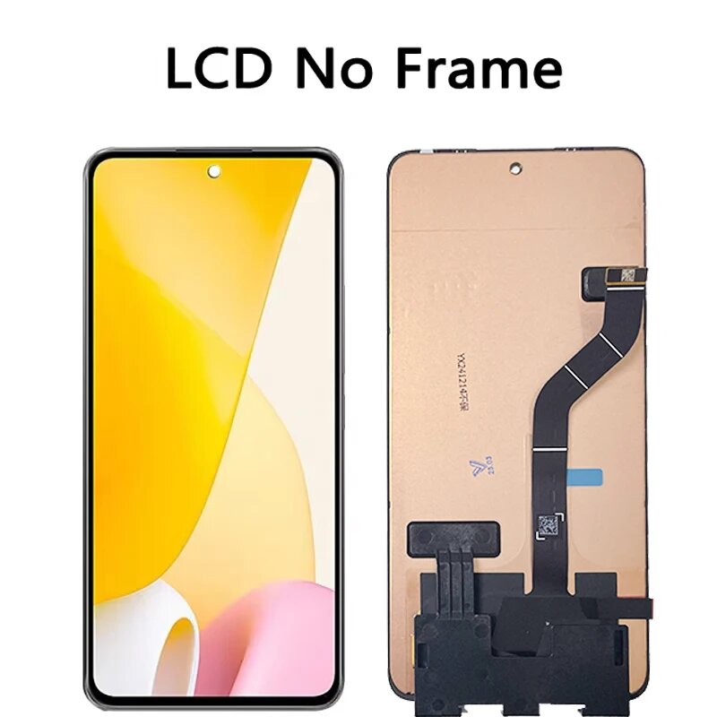 Супер AMOLED для Xiaomi Mi 12 Lite, ЖК-дисплей, преобразователь сенсорного экрана в сборе для Xiaomi 12 Lite Mi12 Lite 2203129 ЖК-дисплей G Black no frame