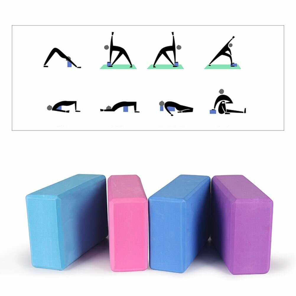 Блок для йоги из ЭВА, кирпич, спортивные упражнения, пенопласт для тренировок в тренажерном зале, средство для растяжки, коррекция фигуры, блок для фитнеса, йоги