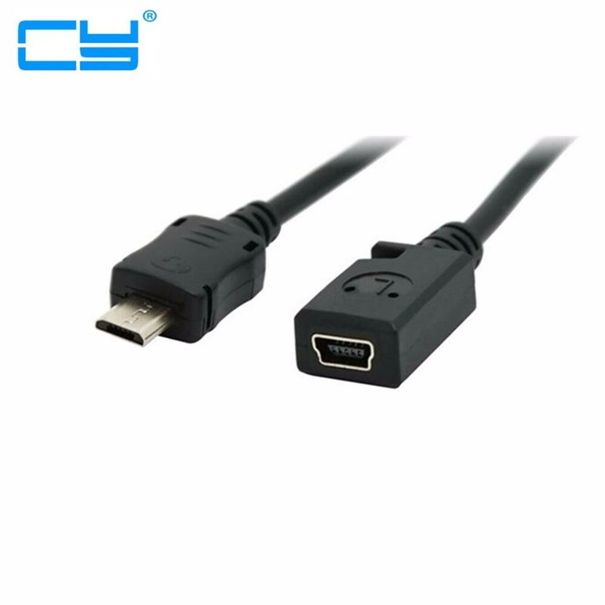 0,1 м 10 см Mini USB Female to Micro USB Male Connector Cable Adapter для телефонов MP3 MP4