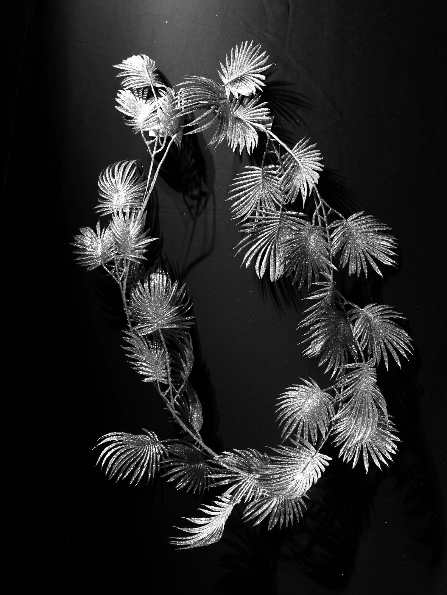Елочные украшения Leaf Garland, серебристый, ручная работа, 30 x 30 x 150см