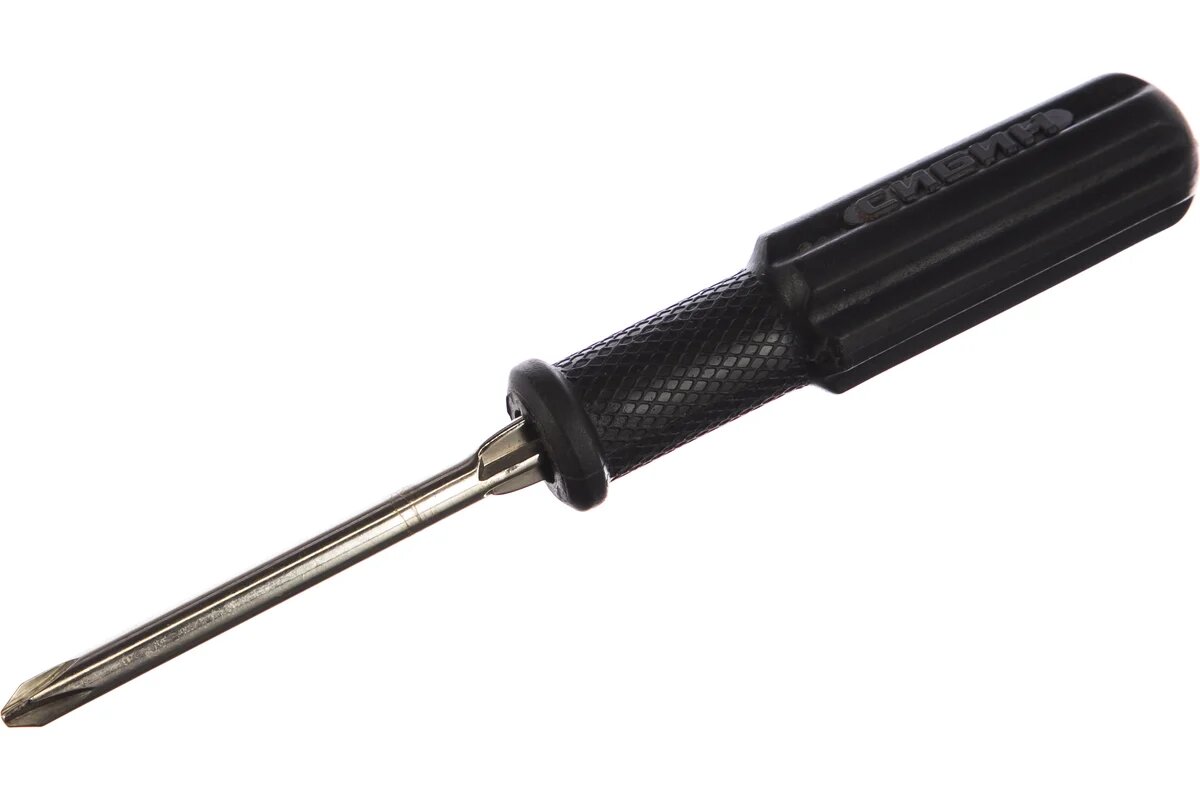 СИБИН отвертка двухсторонняя 2в1 PH №2 / SL 6 мм, длина 70 мм, 2516