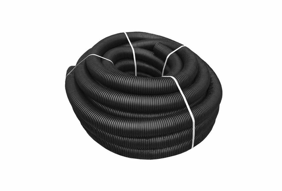 Труба дренажная гофрированная ДГТ-ПНД d110 мм SN4 без перфорации бухта 50 м