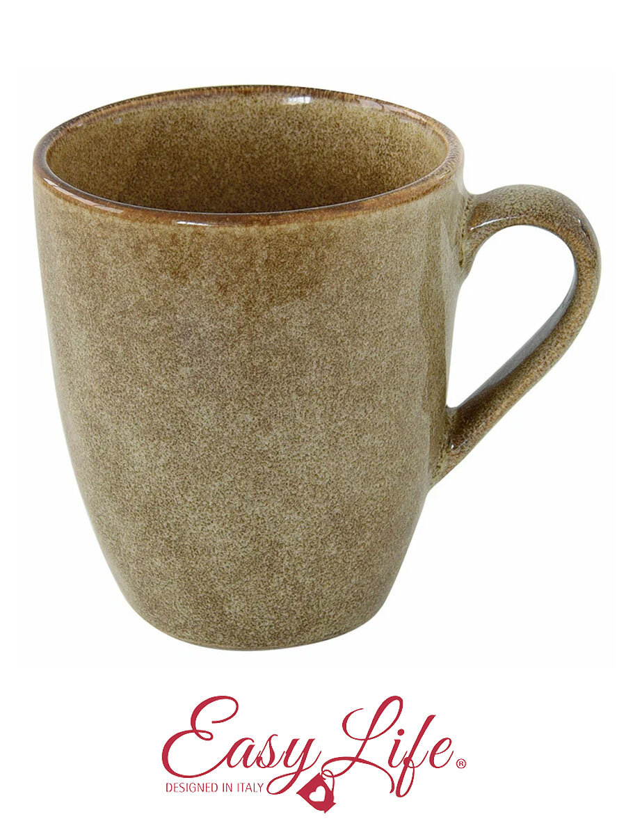 Кружка Easy Life Genesis terra, 400 мл, керамика, бежевая, для СВЧ