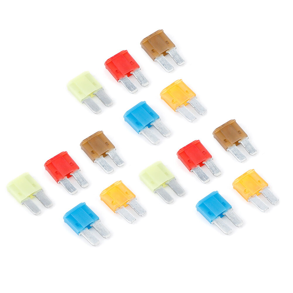 Набор автомобильных мини-предохранителей Micro2, 15 шт, 5A, 7.5A, 10A, 15A, 20A