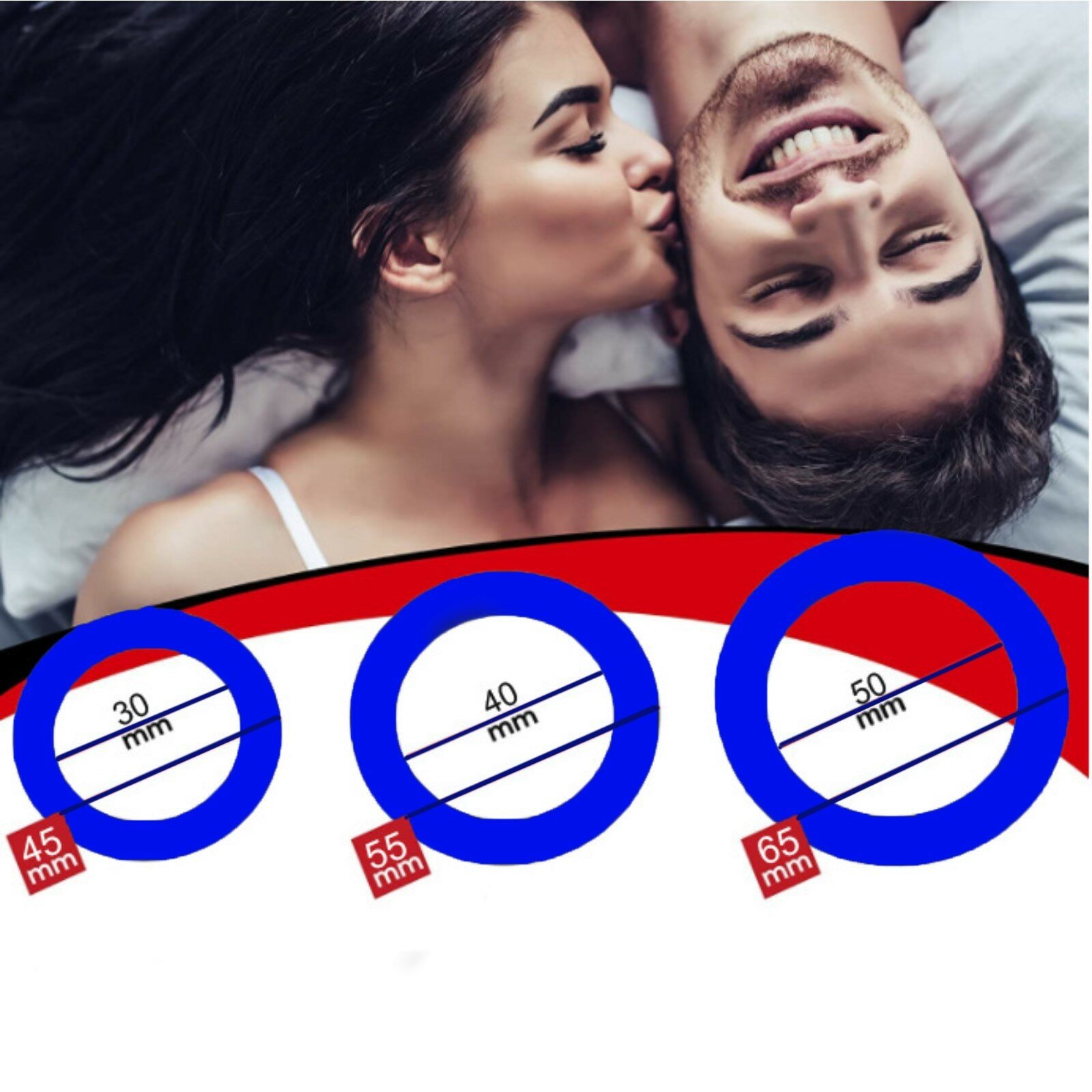 Эрекционные кольца Soft силикон, набор 3 шт, D= 30; 40; 50 мм, синий