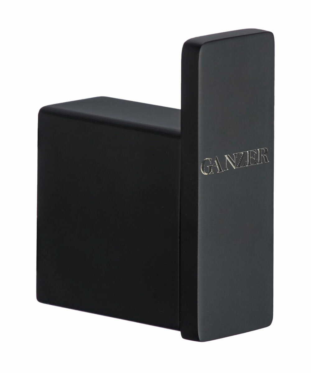 Одинарный настенный крючок из латуни от бренда Ganzer GZ88151-C черный