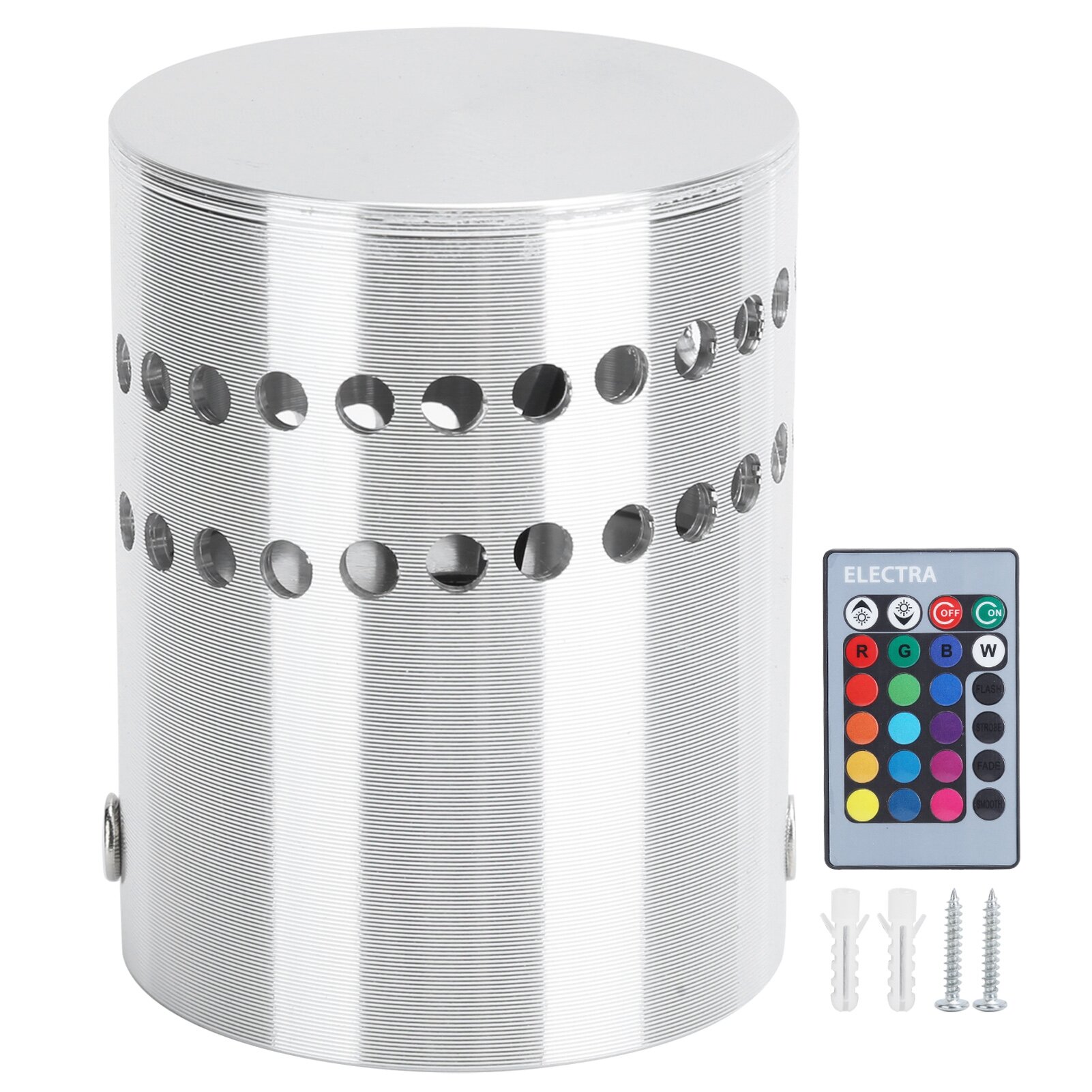 3 Вт RGB Спиральный светодиодный настенный светильник, потолочный светильник, настенный светильник с дистанционным управлением для прихожей, переменный ток 85-265 В