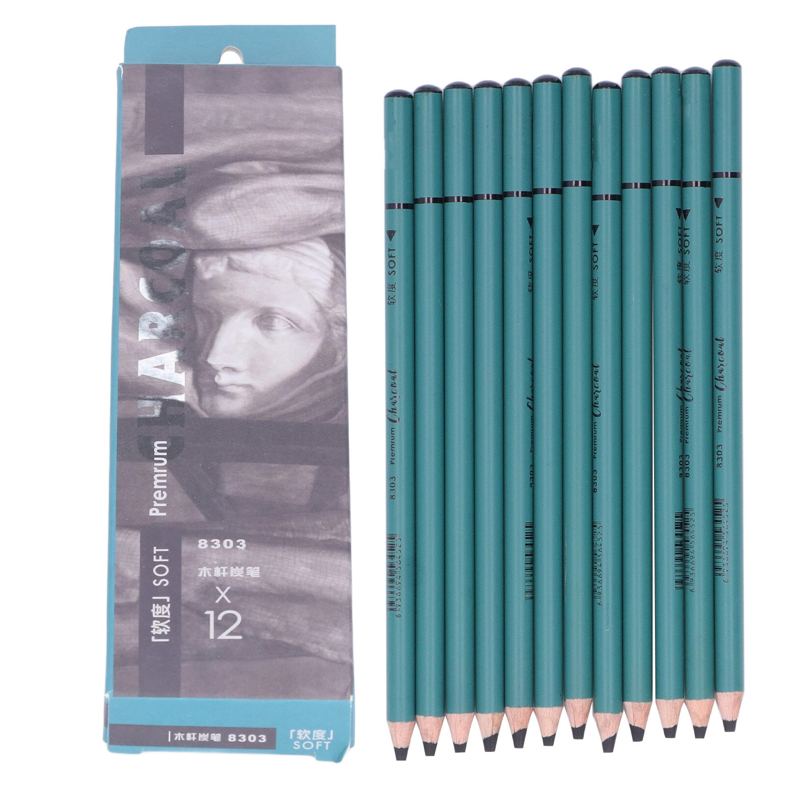 12 шт. Стоальные карандаши Гибкая запись плавно легко в использовании Art Supply для подробного рисования рисовать живопись