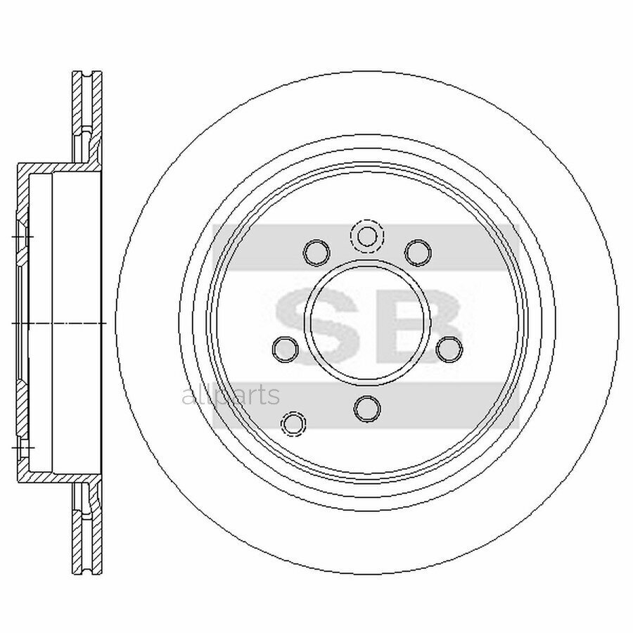 SANGSIN BRAKE SD6206 диск тормозной задний!\ Land Rover Discovery III 4.4 04>