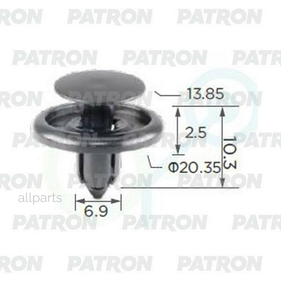 PATRON P370059A клипса пластмассовая
