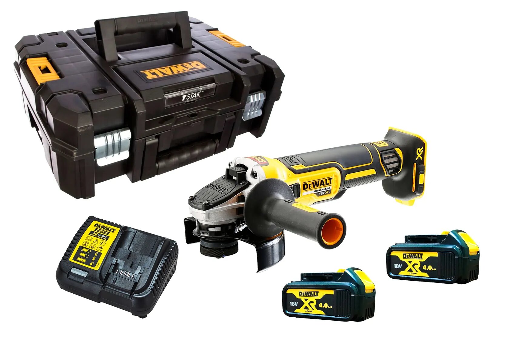 Аккумуляторная шлифмашина DeWalt DCG405M2, 18V, Europe Version
