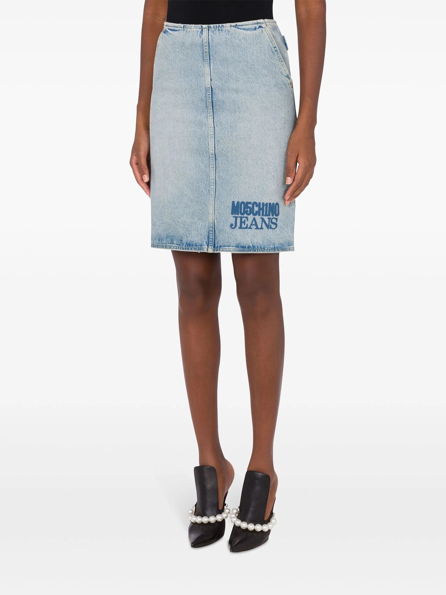 Юбка MOSCHINO JEANS, размер 26, синий — фото 1