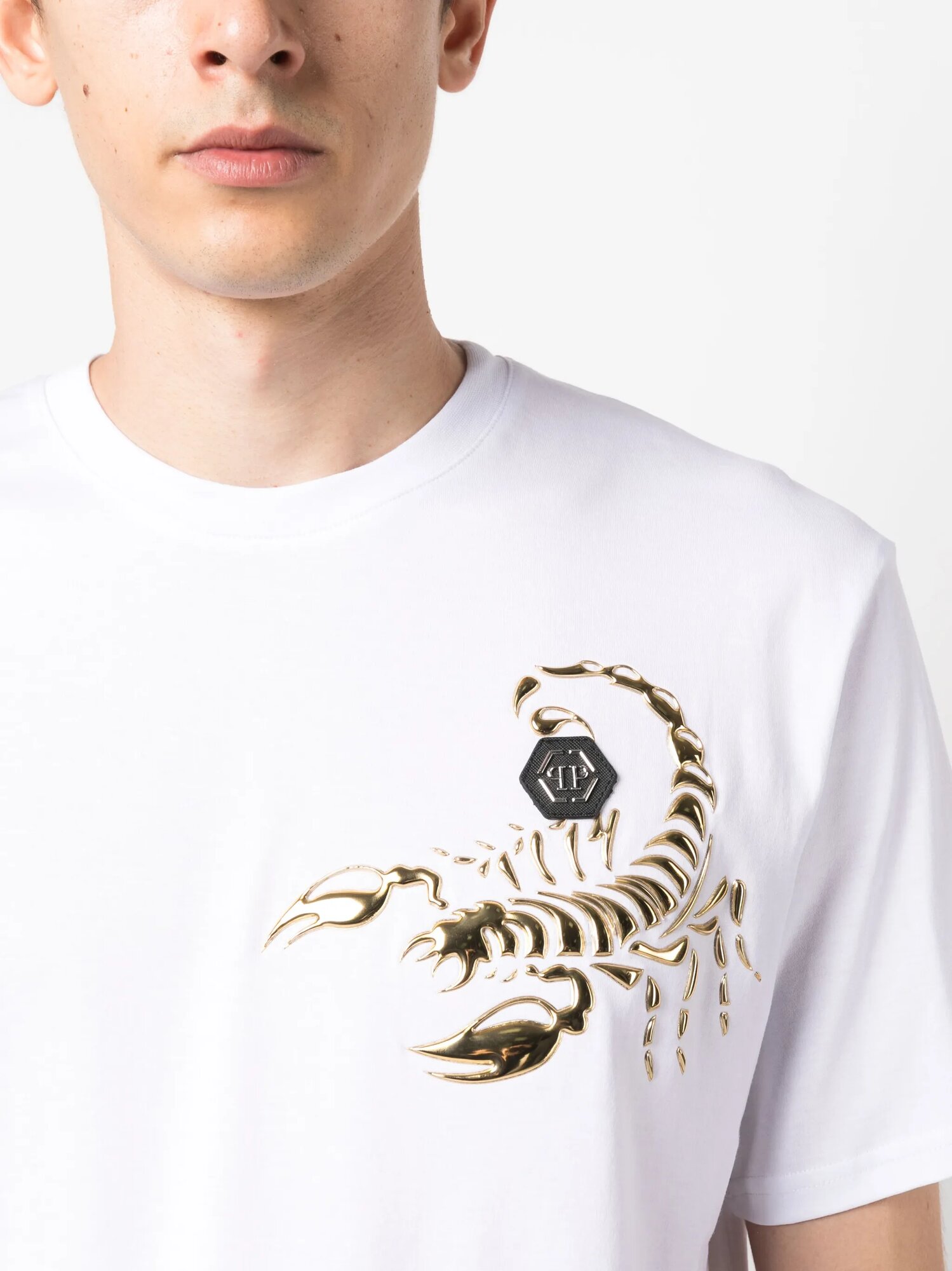 Футболка PHILIPP PLEIN SS Scorpion, размер 4XL, серебристый — фото 1