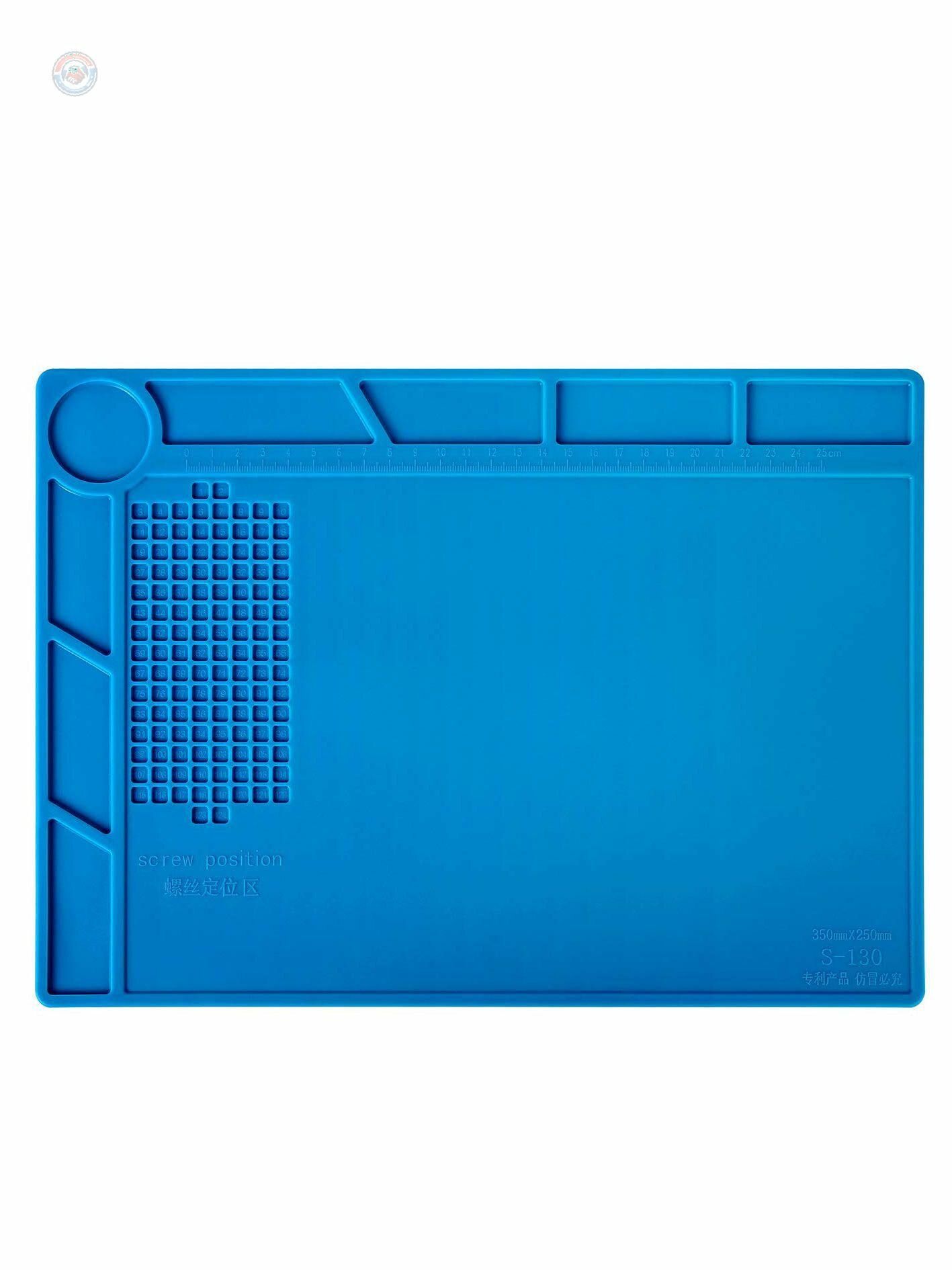 Силиконовый коврик для пайки с линейкой и отсеками, термостойкий до 500 C, антискользящий, для ремонта телефонов и электроники, многофункциональный рабочий органайзер