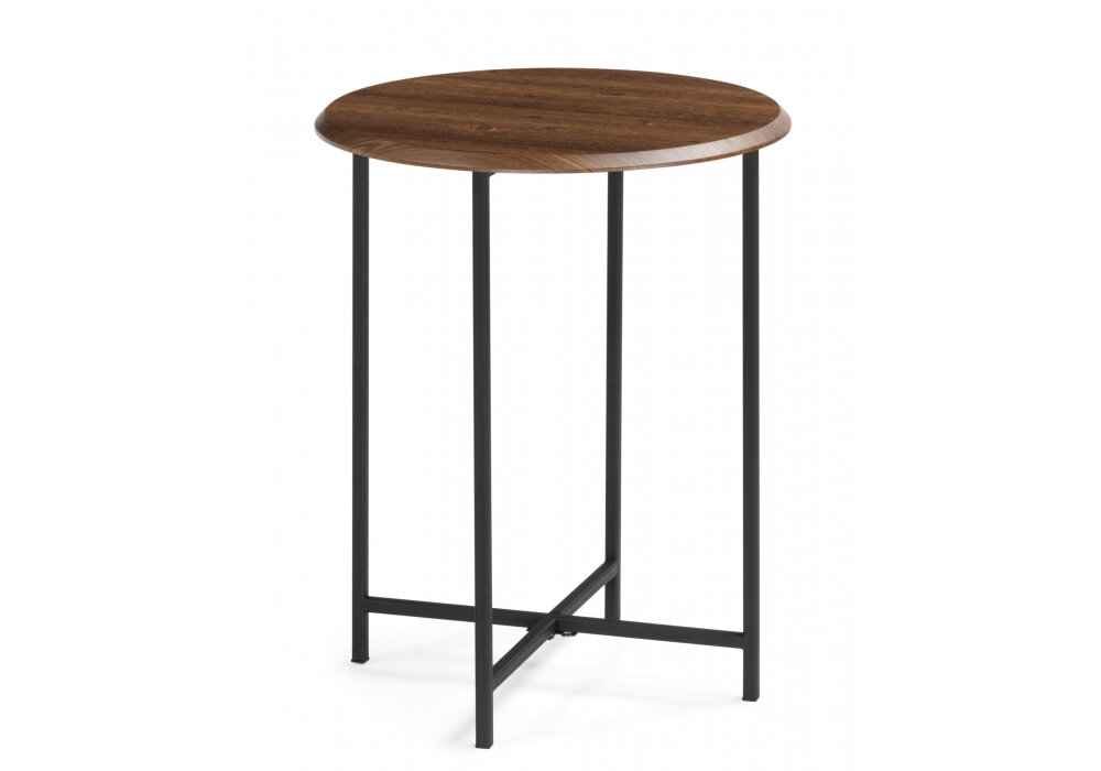 Журнальный стол Грейс woodville орех, дерево и металл, круглая столешница