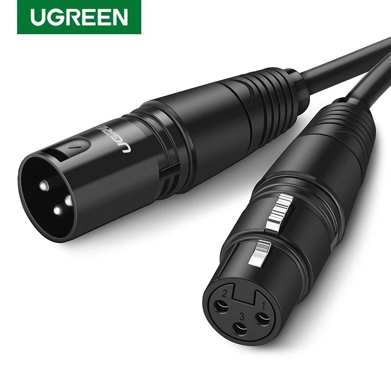 UGREEN XLR-XLR Аудио кабель для микрофона, PVC Jacket, 1m