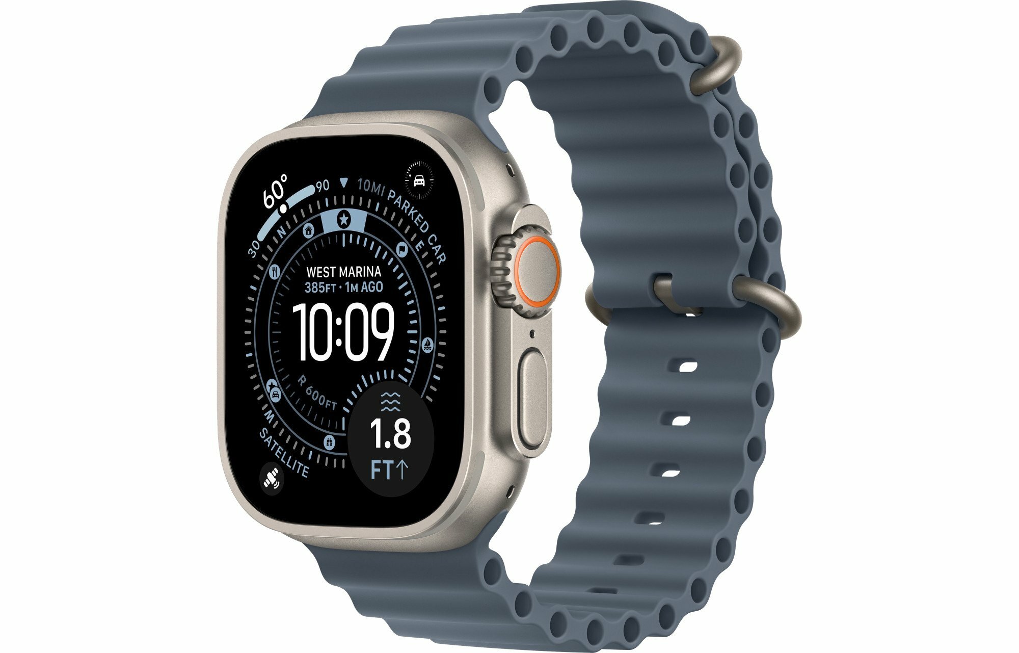 Умные часы Apple Watch Ultra 3 (2025) GPS + Cellular, 49 мм, Natural Titanium Case with Anchor Blue Ocean Band