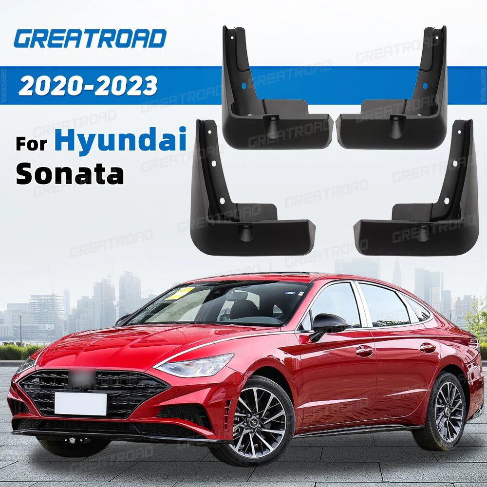Набор брызговиков из 4 шт. для Hyundai Sonata 2020-2023 2021 2022, автомобильные брызговики, защита крыльев, простая установка, автоаксессуары