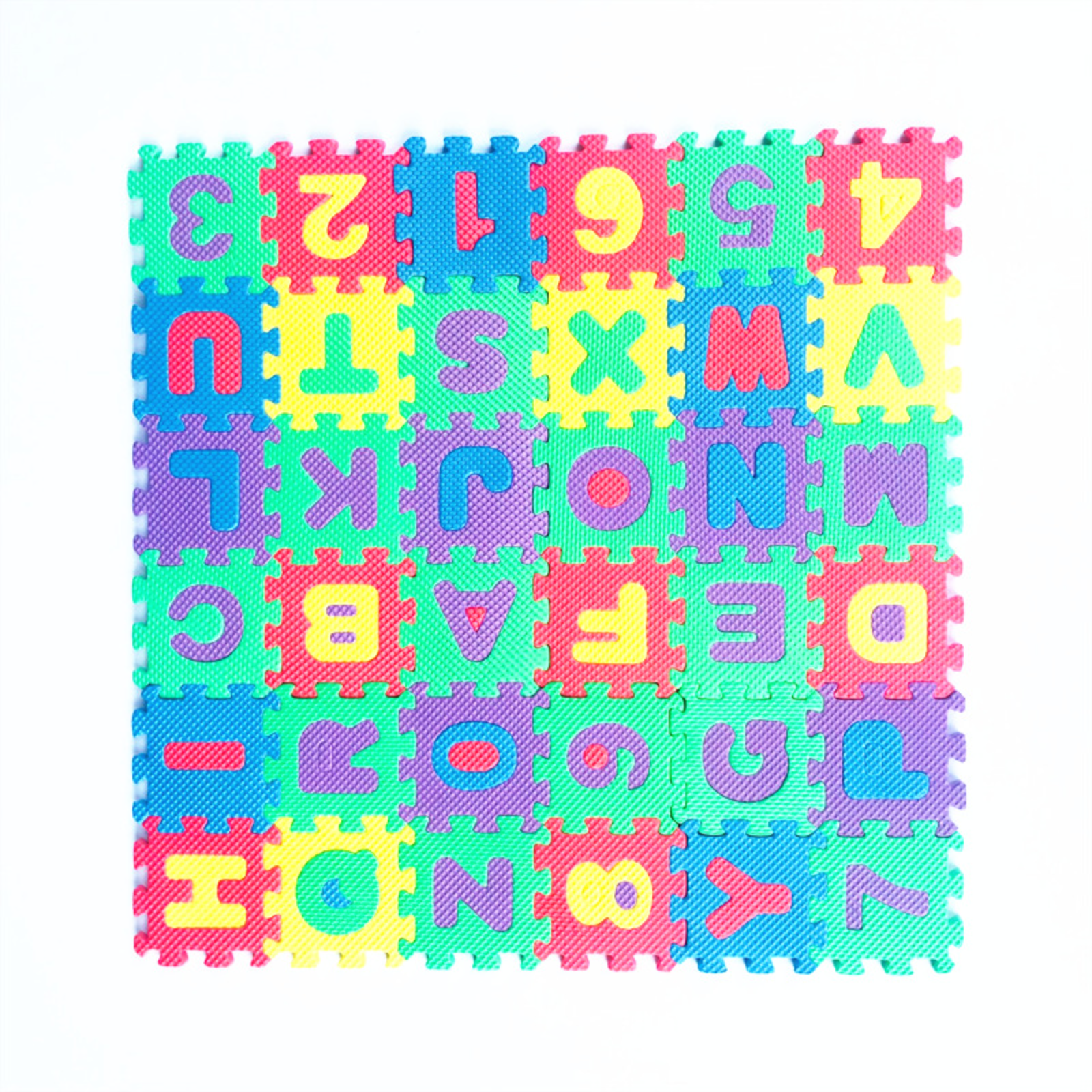Игровая коврик для детей из мягкой пены EVA с цифрами и алфавитом, детские коврики для ползания, пазл-игрушки для детской комнаты, 36 штук, 12*12см, 5-6мм толщина, упаковка термоусадочная пленка, материал EVA