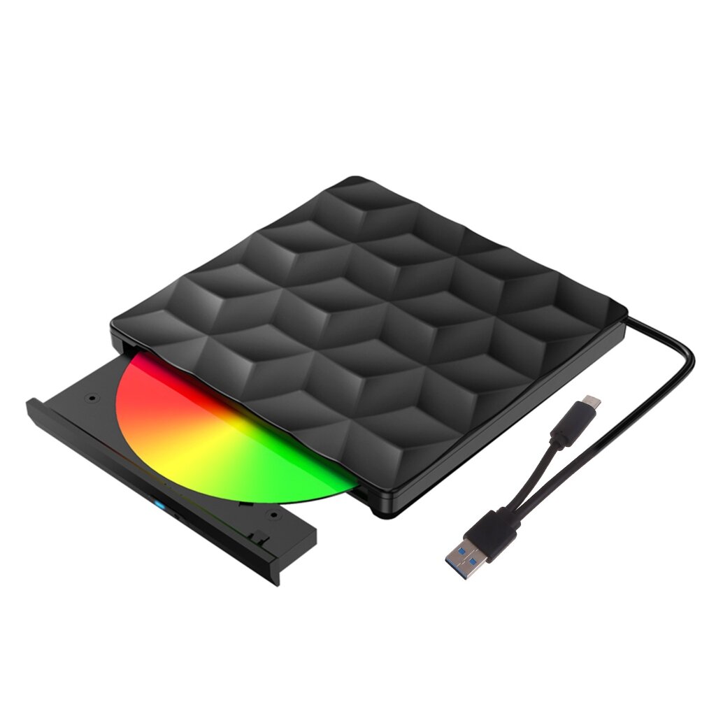 Внешний DVD-привод USB3.0 Type-C DVD RW компакт-диски для проигрывателя записей Оптический привод с быстрой передачей данных со скоростью 5 Гбит/с для настольных ПК-ноутбуков