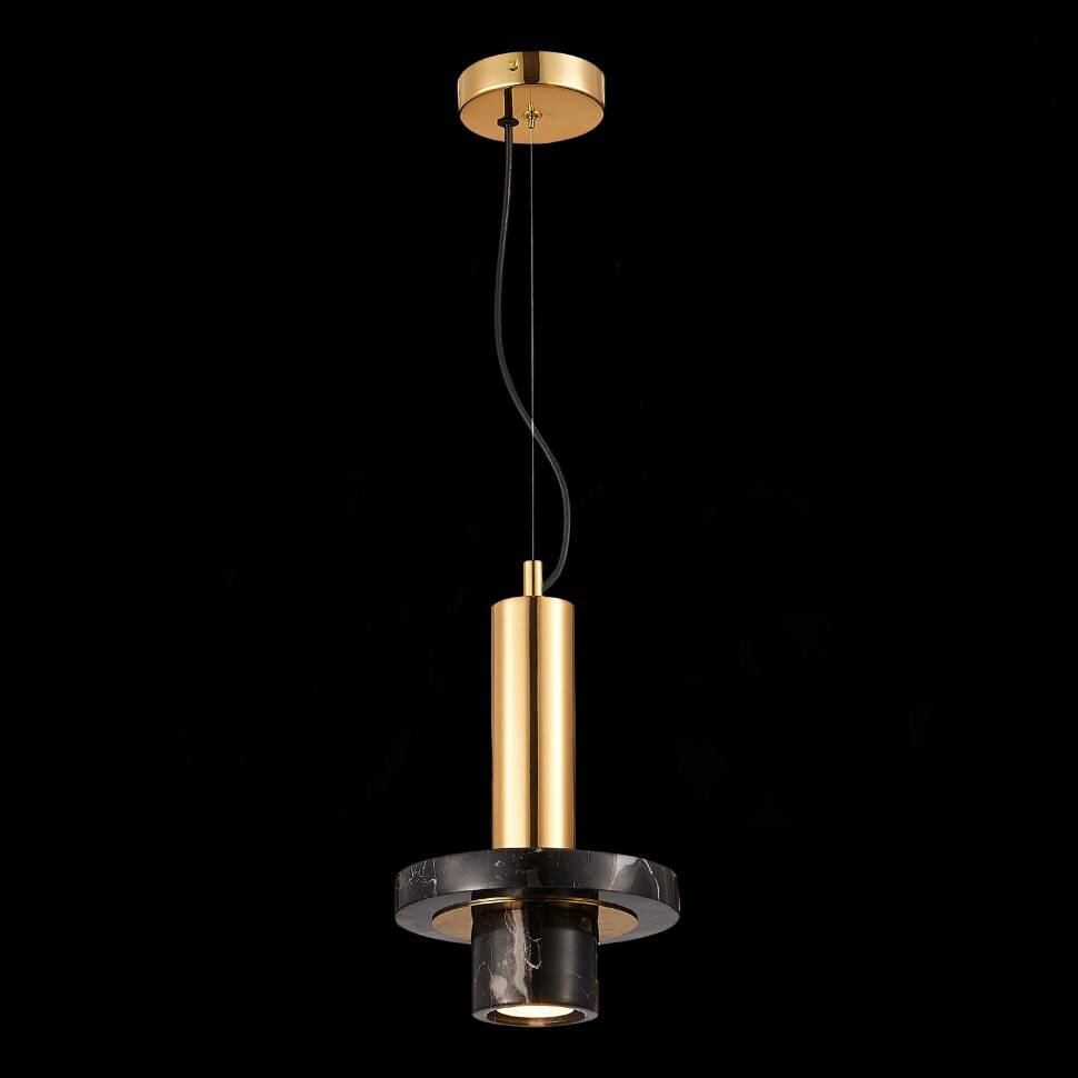 SL1210.403.01 Светильник подвесной ST-Luce Золотистый/Черный GU10 1*5W PIETRA