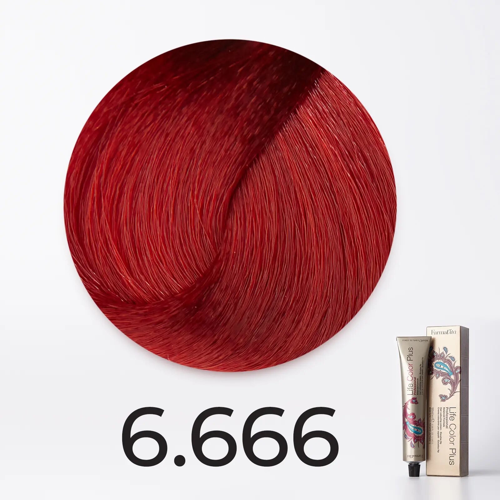 FarmaVita Краситель для волос Life Color Plus 6.666 Темный блондин карминово-красный, 100 мл