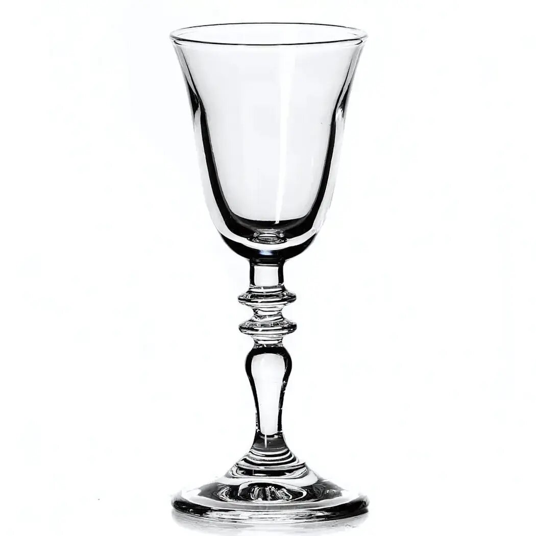 Рюмка стеклянная «vintage», прозрачная, объём 50 мл, классическая форма, украшенная ножка, комфорт для сервировки