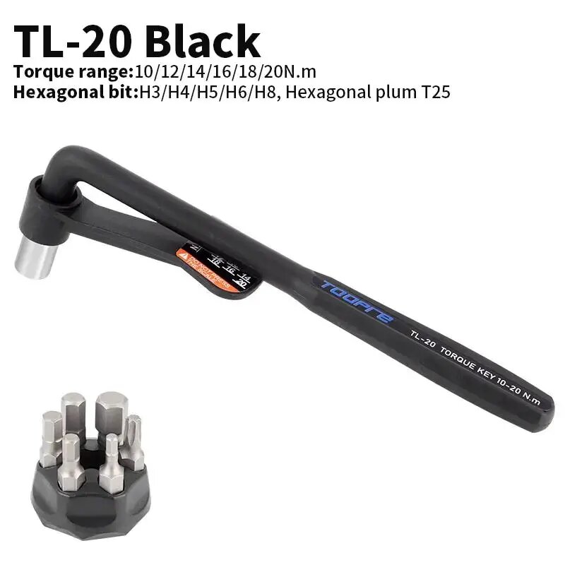 TOOPRE TL-20 Черный динамометрический ключ 10-20 Нм