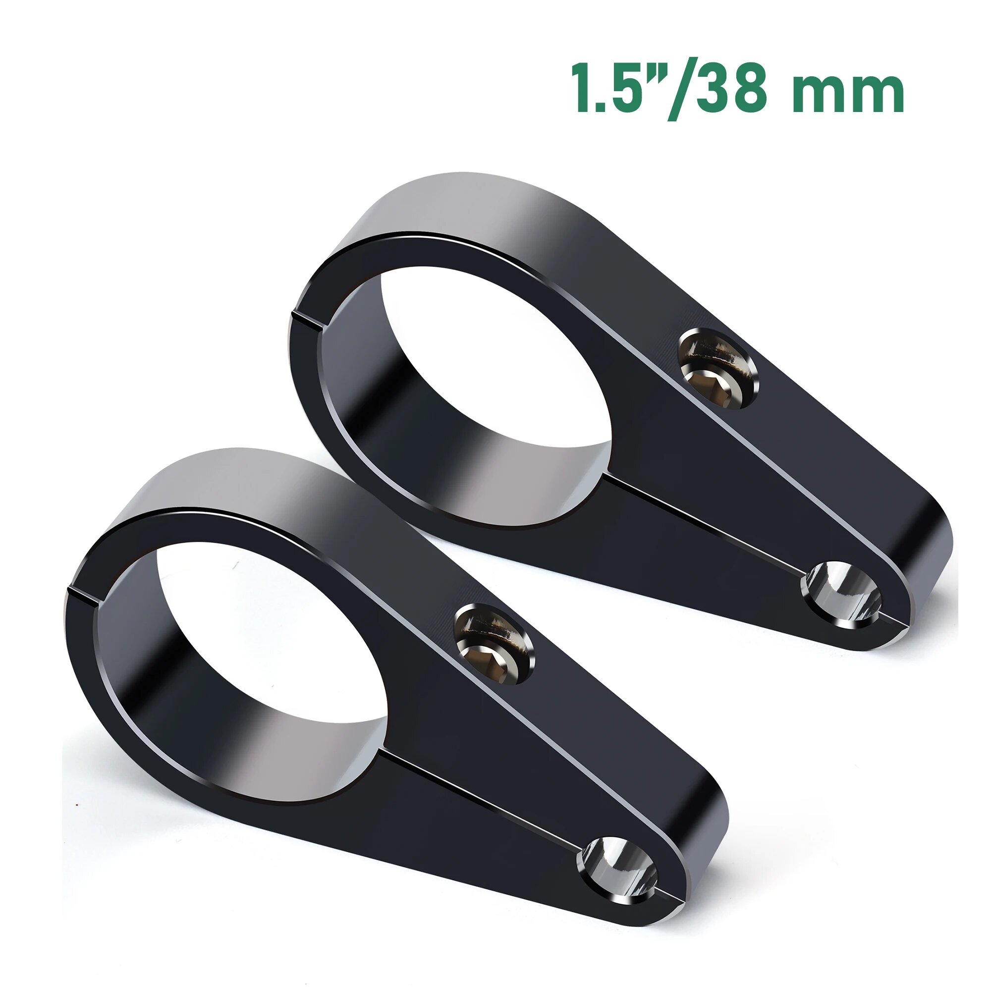 Mokitdora 1,25 "/1,5" руль или крепление на раму, зажим троса дроссельной заслонки сцепления или зажимы тормозной магистрали для Harley, 2 шт. Черный, 1.5 inch Black 2PCS