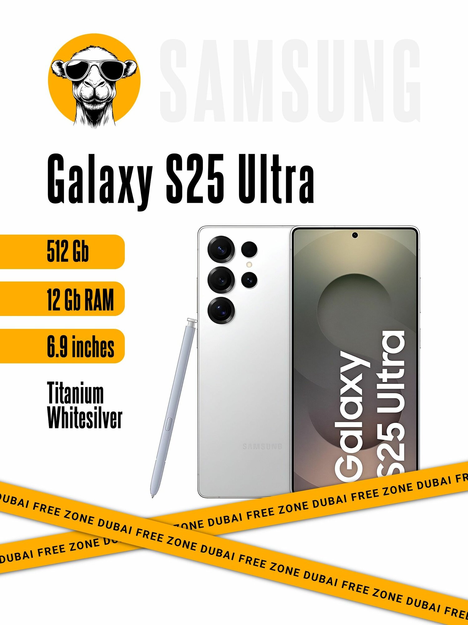 Смартфон Samsung Galaxy S25 Ultra 12/512Gb Titanium WhiteSilver/Серебристый