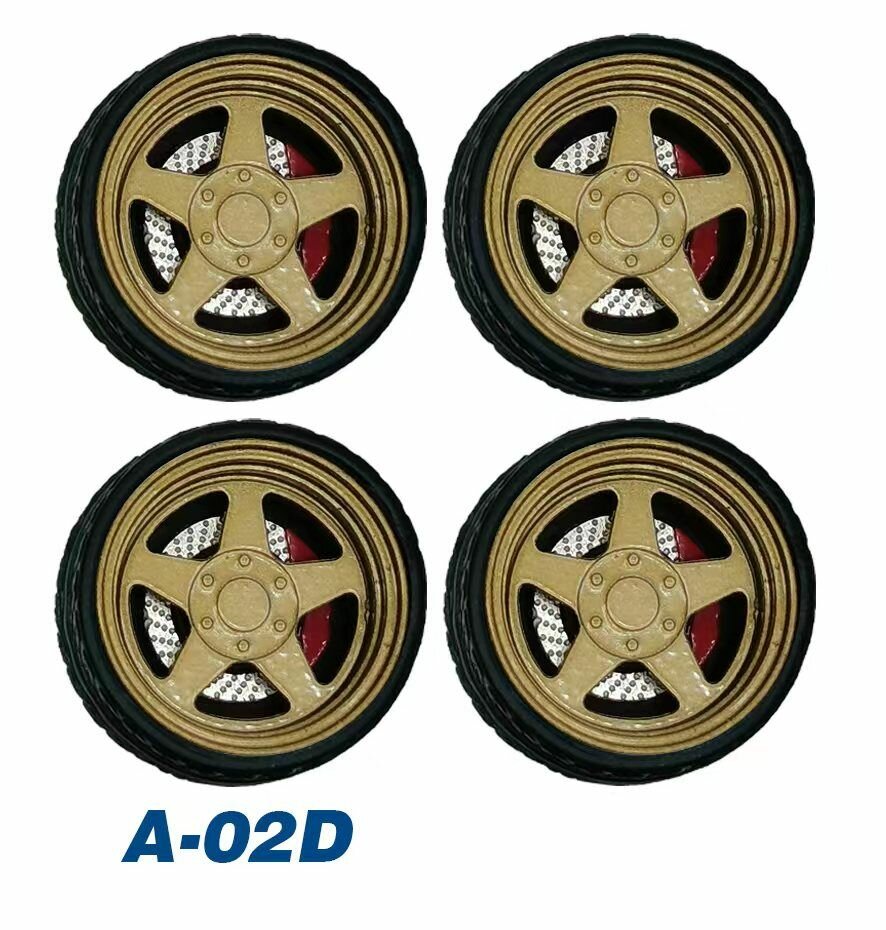 1:64 COOLCARIFUN Custom Alloy Wheels 10.5mm Обновленные диски "Шёлковое скольжение" для масштабных моделей