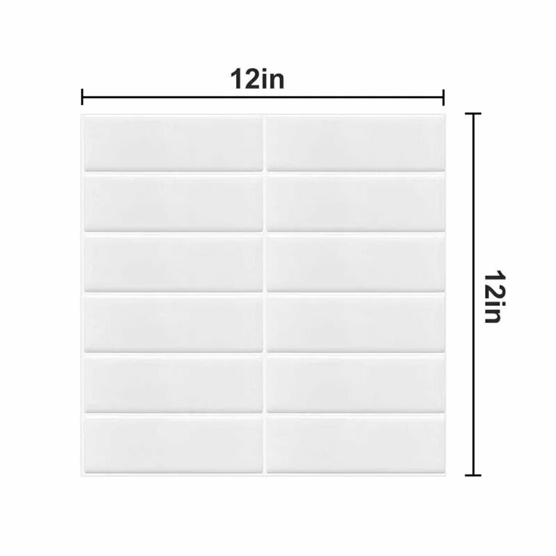 Стеновые панели самоклеящиеся PEEL and STICK 30,5х30,5 см для ванной, гостиной, декора помещений и мебели, фартук для кухни на стену . Имитация кафельной плитки. Комплект - 5 шт