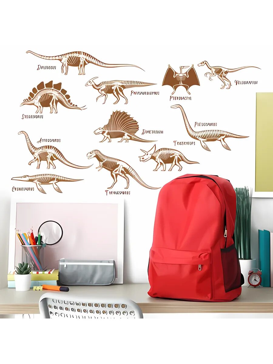Наклейка динозавры Анатомия прошлого allstick арт. W_43-584