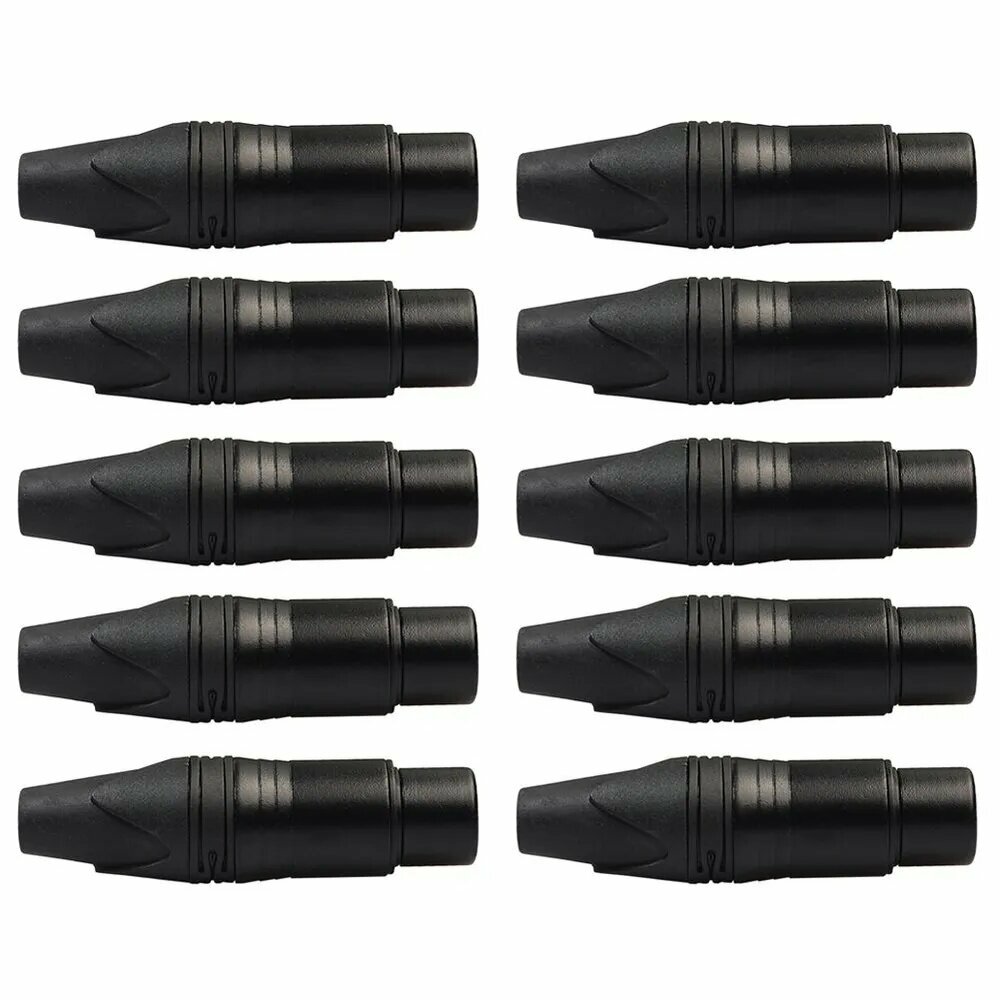 XLR 3pin паяльный разъем, 10 штук, вес 30 г, цинковый корпус