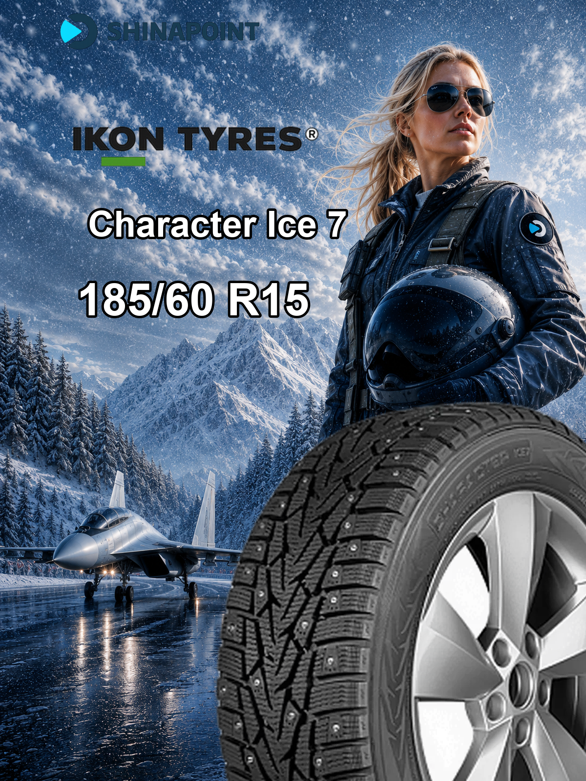 Шины зимние R15 185 60 88 T автомобильная зимняя резина IKON TYRES модель Character Ice 7