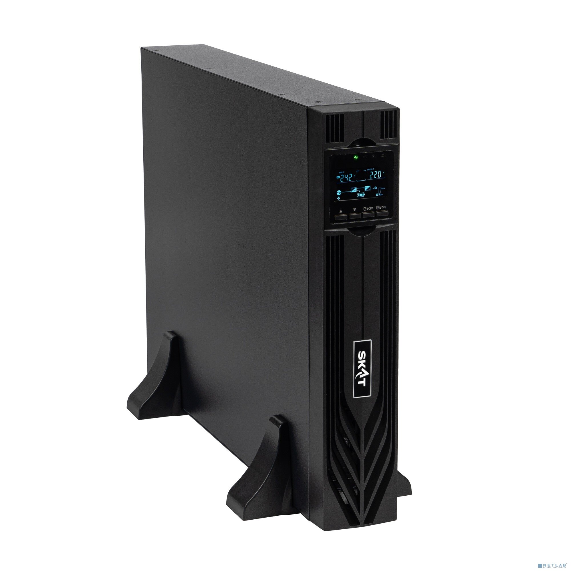 ИБП Бастион SKAT-UPS 3000-RACK-ON P3 {Online, синус, 3000ВА/3000 Вт, стойка/на пол, 2хЕВРО + 1xC19, встр. SNMP/USB/RS-232/EPO, без АКБ (6 шт 26-200Ач) или SKAT ВС 72/9 RACK, МПТ} (8774)